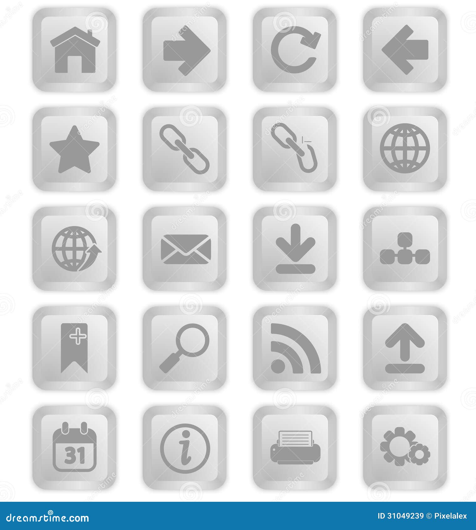 Web Icons on Keyboard Buttons Stock Vector - Illustration of hyperlink ...