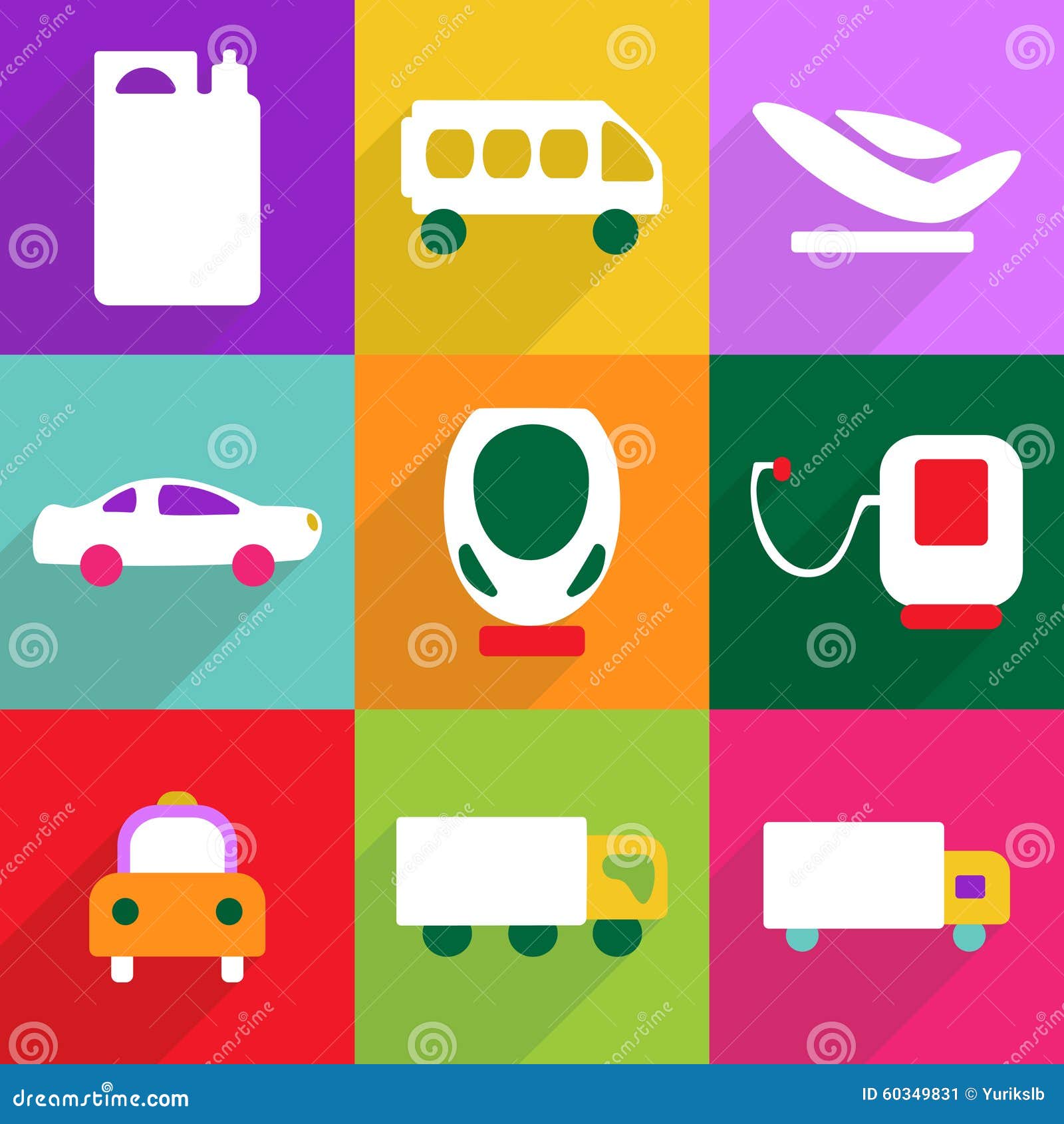 Web Icons Modern Design for Mobile Shadow Icon Set Transport Stock ...