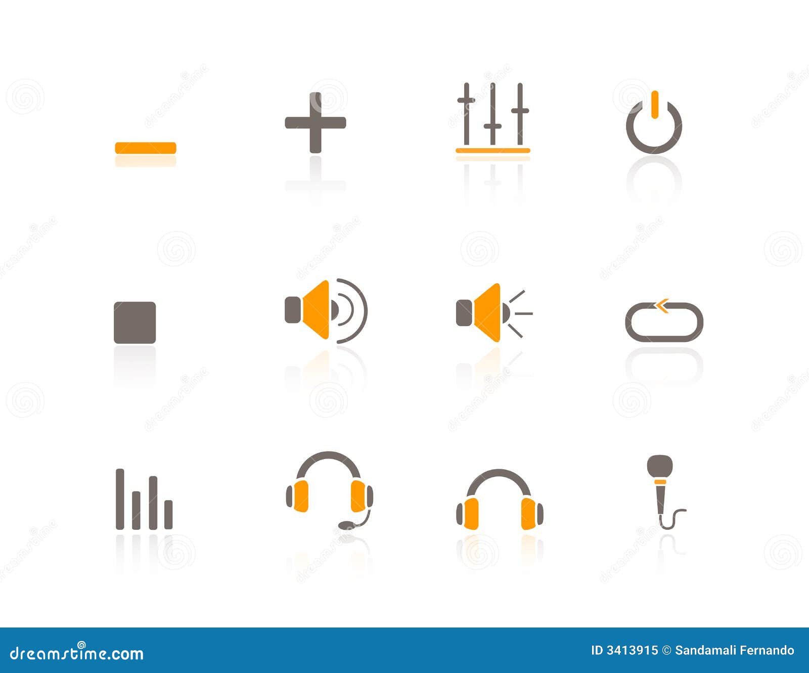 Web Icons Multimedia & Audio Stock Illustration - Illustration of ...