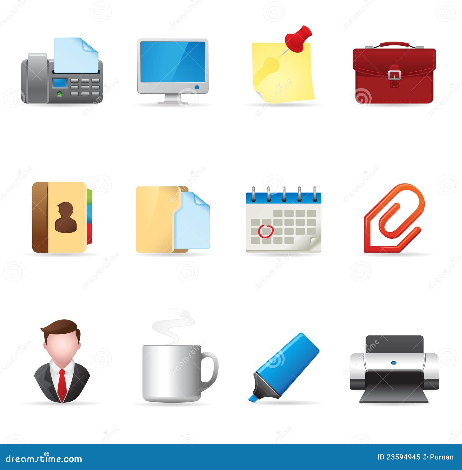 Web Icons - Office stock vector. Illustration of collection - 23594945