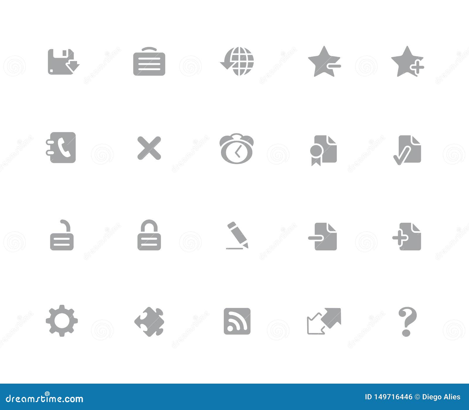 Web Icons // 32 Pixels Icons White Series Stock Vector - Illustration ...
