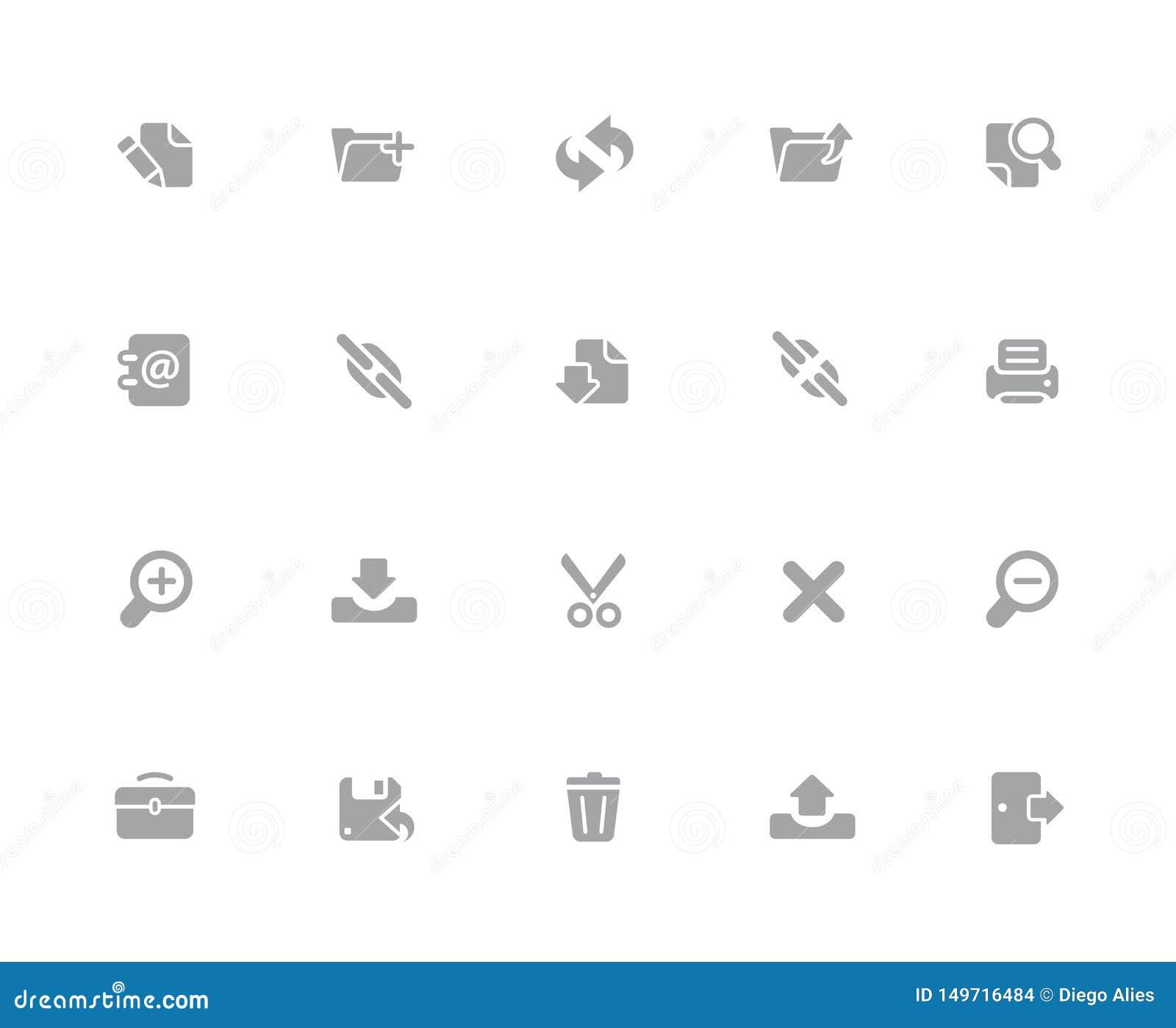Web Icons // 32 Pixels Icons White Series Stock Vector - Illustration ...