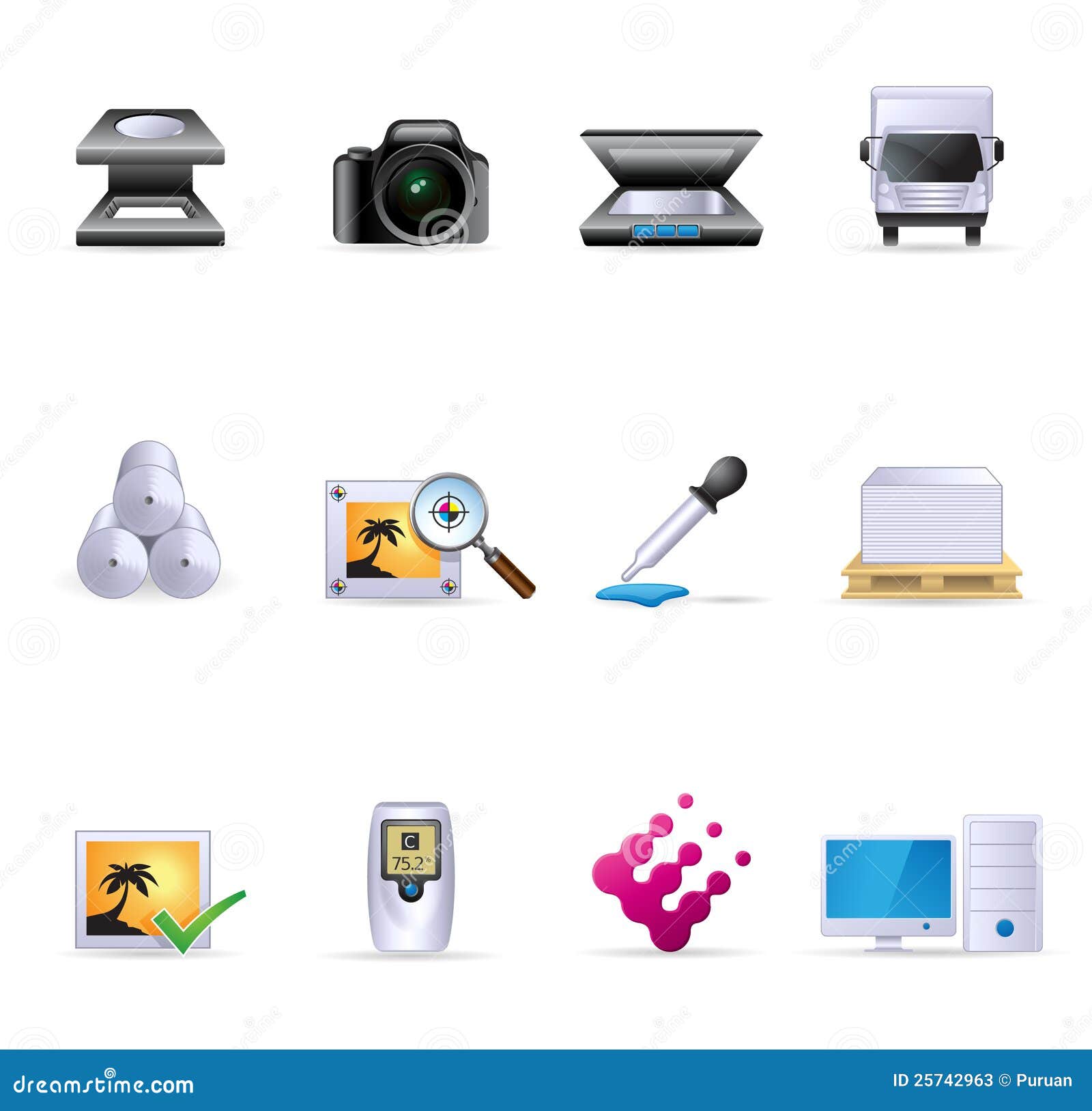 Web Icons - Printing & Graphic Design Stock Vector - Illustration of ...