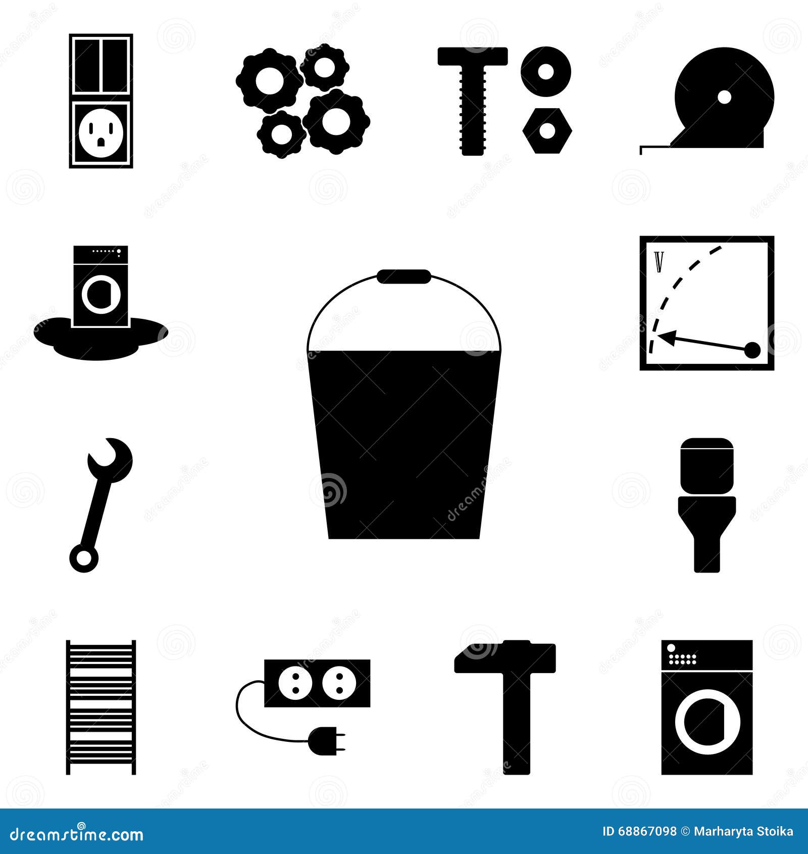 Icon Set Refit/ Vector Refit/ Icons Gray, Square, | CartoonDealer.com ...