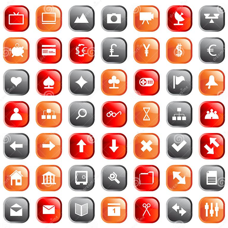 Web icons set stock vector. Illustration of communication - 10393815