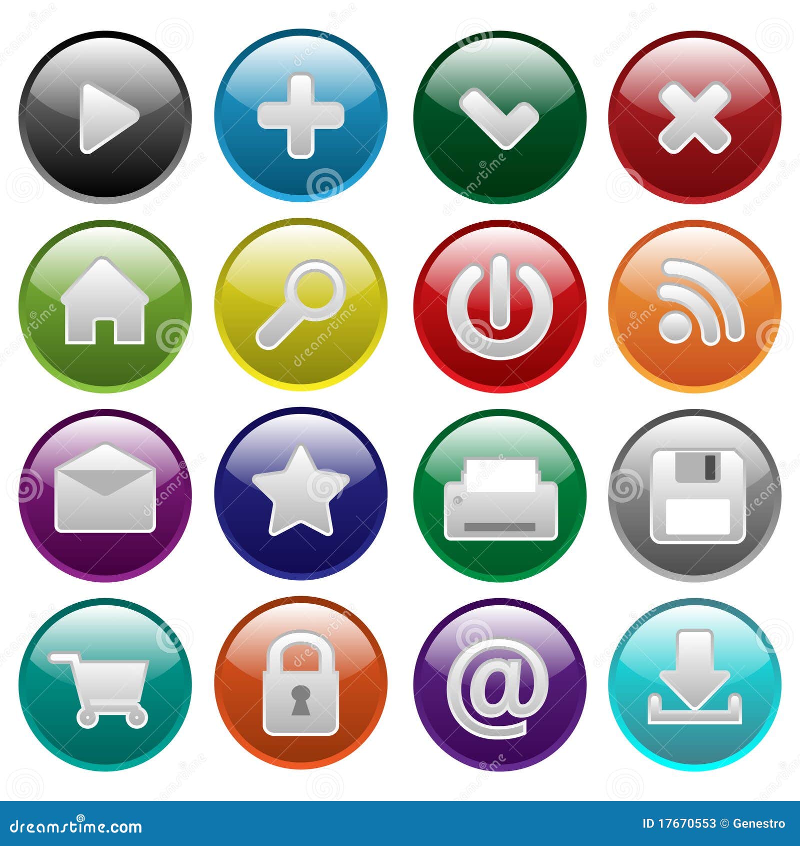 Web icons set stock vector. Illustration of icon, white - 17670553