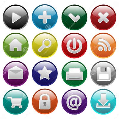 Web icons set stock vector. Illustration of icon, white - 17670553