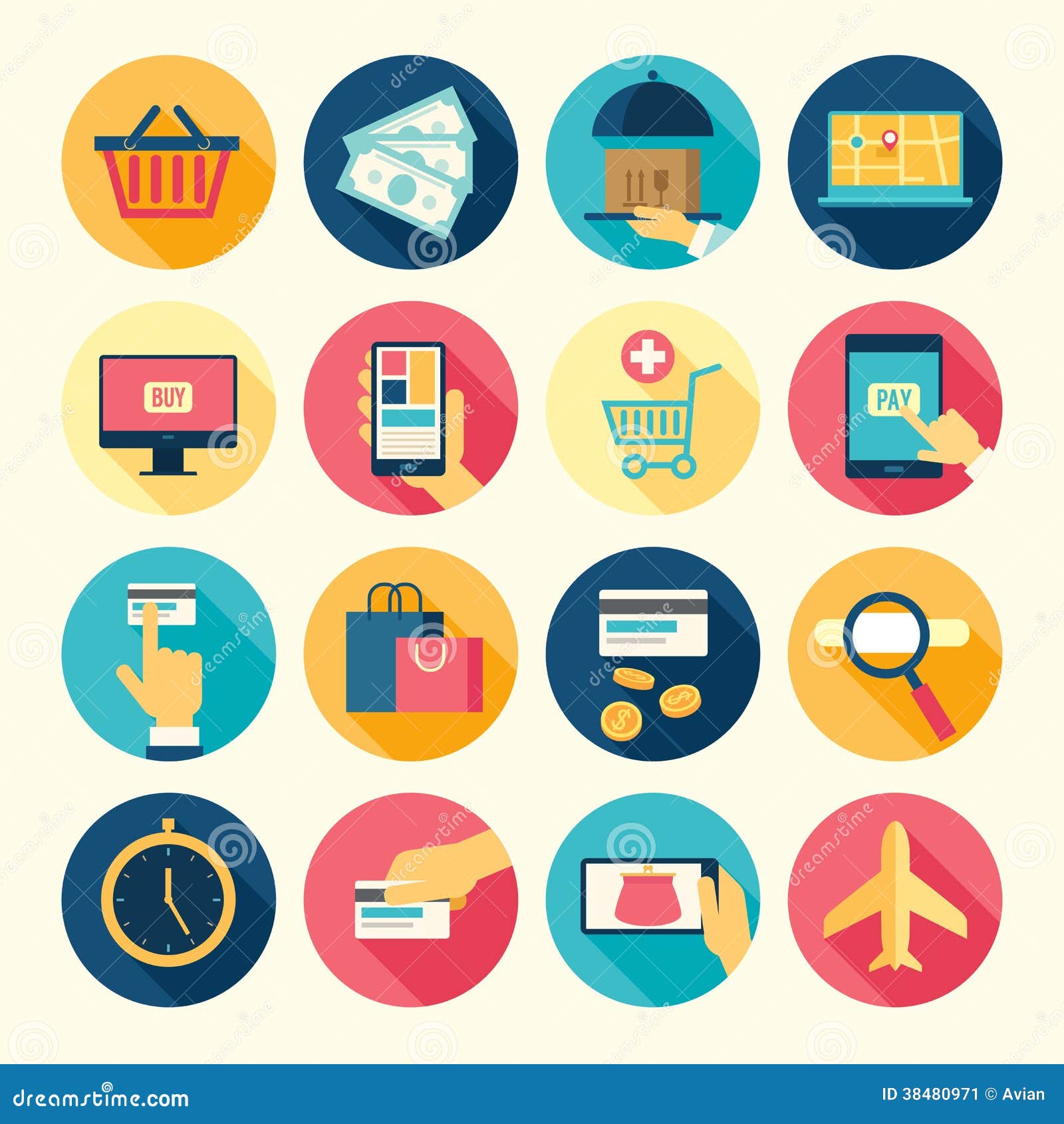 Web icons set stock vector. Illustration of market, card - 38480971