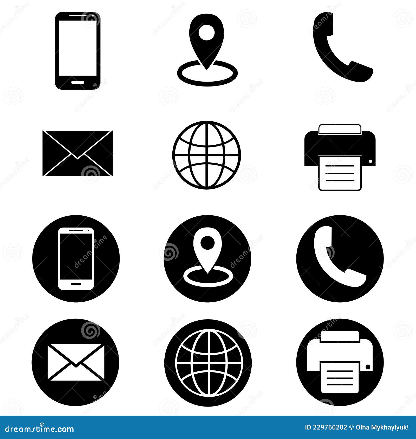 Web Icons Set. Web Design Icon. Mobile Icons. Phone, Call, Web ...