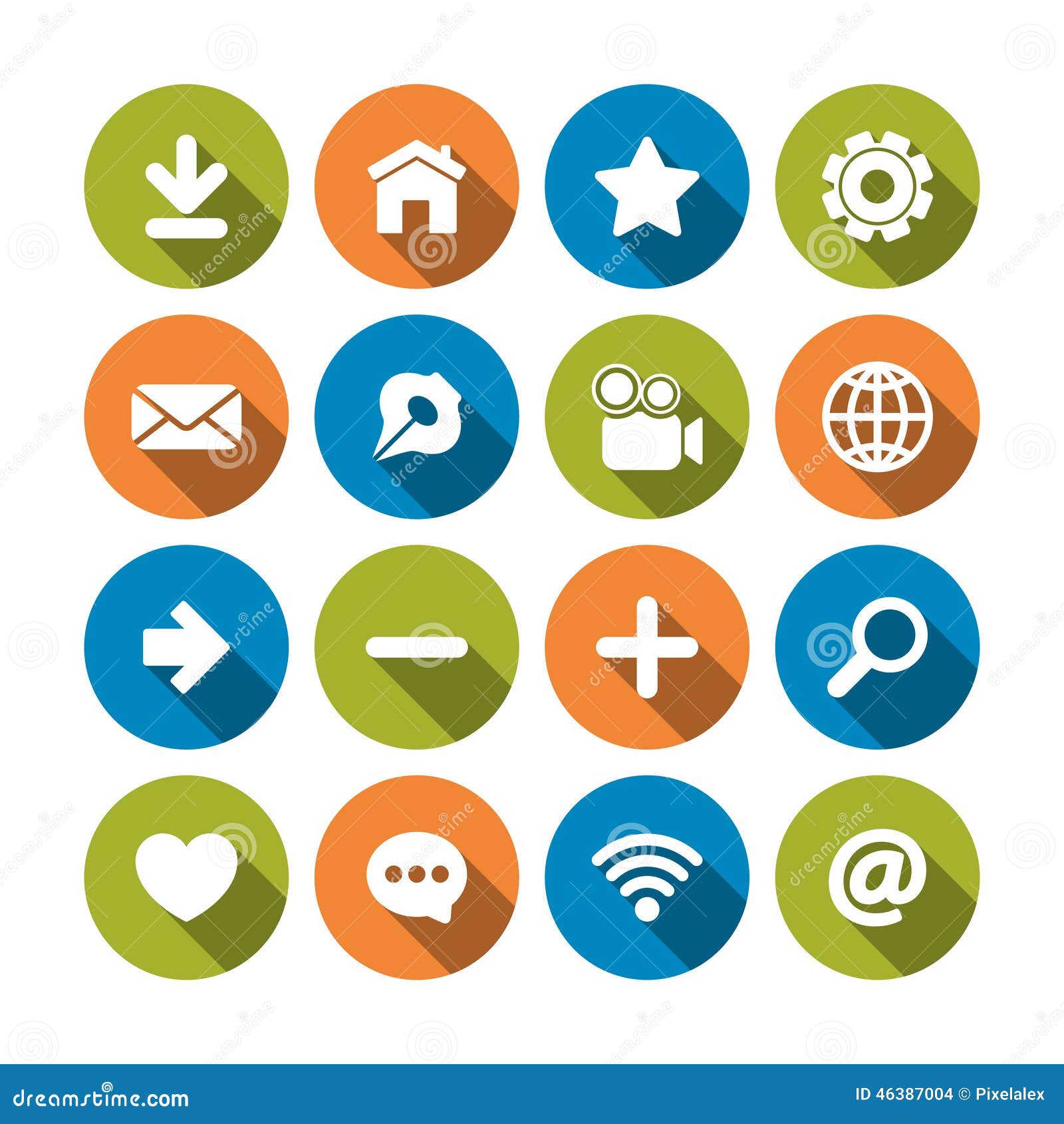 Web Icons Set stock vector. Illustration of house, icon - 46387004