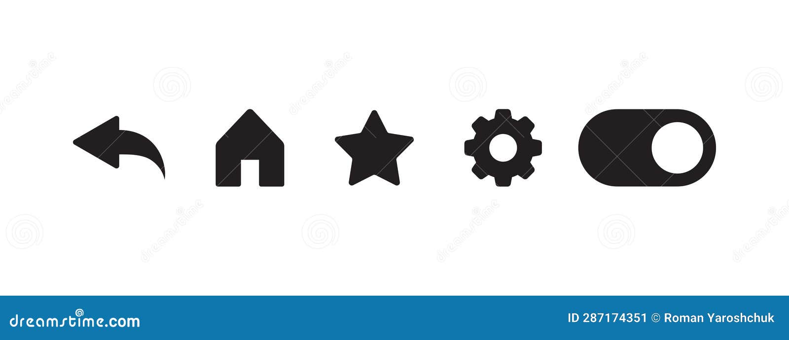 Web Icons Set. Functional Icons for Interfaces Stock Illustration ...