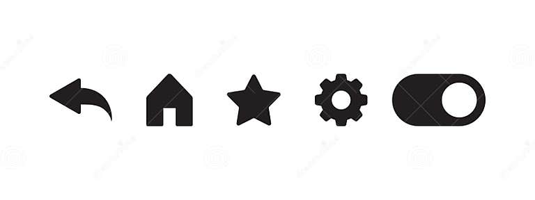 Web Icons Set. Functional Icons for Interfaces Stock Illustration ...