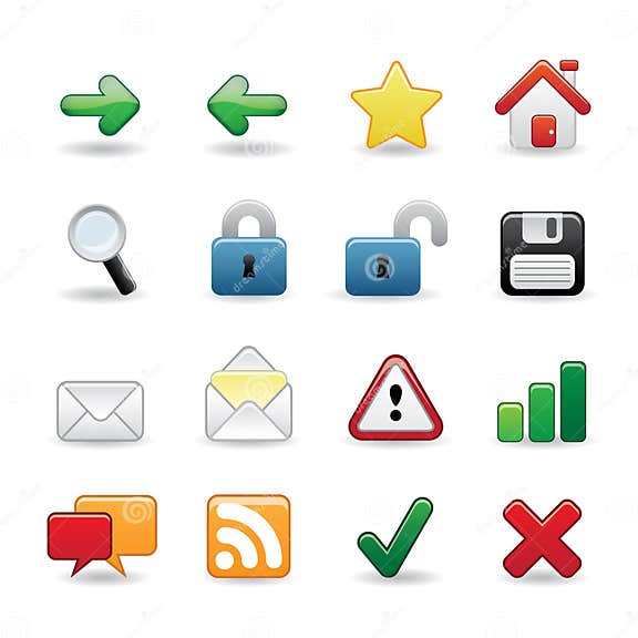 Web icons. Set No. 1 stock vector. Illustration of chat - 17103225