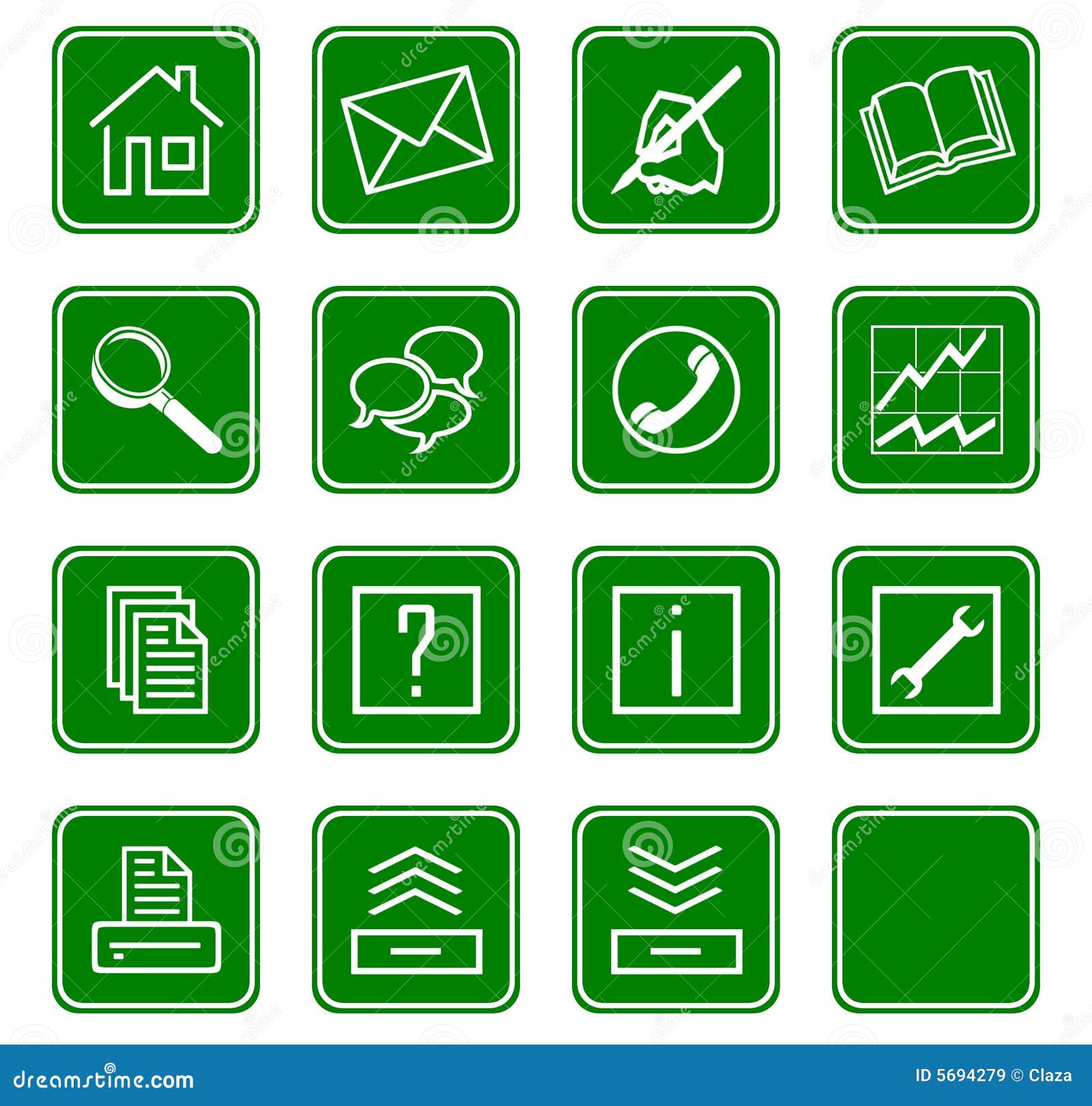 Web Icons Set No.2 - Green.2 Stock Illustration - Illustration of docs ...
