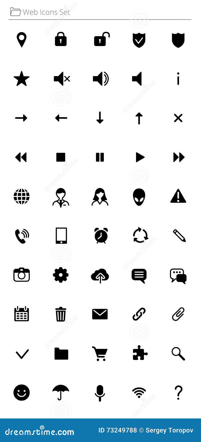 Web Icons Set stock vector. Illustration of earth, link - 73249788