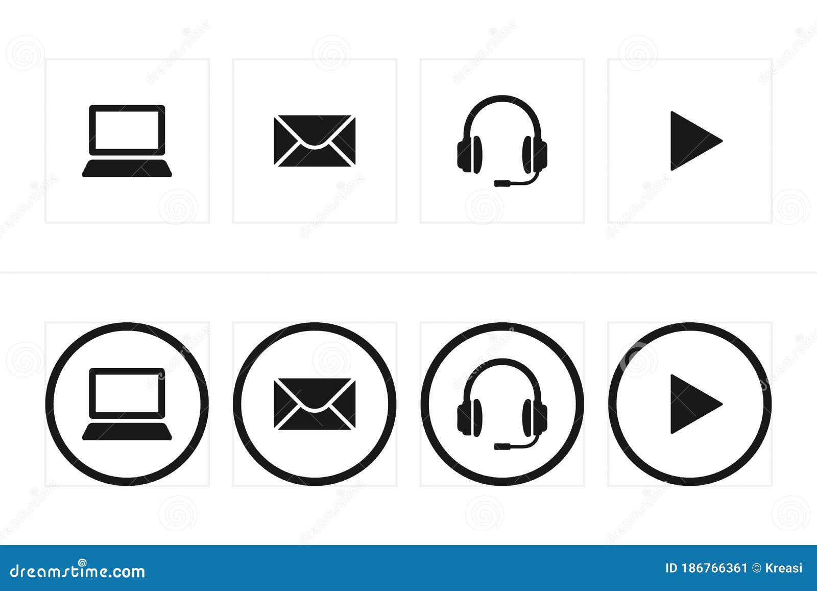 Web Icons Set Symbol Vector Stock Vector - Illustration of notebook ...
