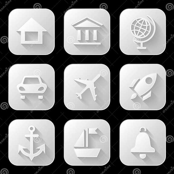 Web icons set stock vector. Illustration of pictogram - 42071037
