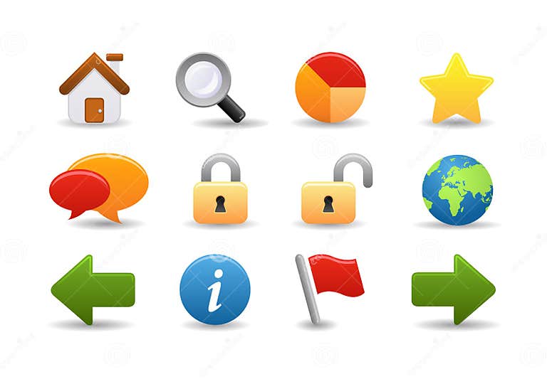 Web Icons | Smooth Series 1 Stock Vector - Illustration of icons, icon ...