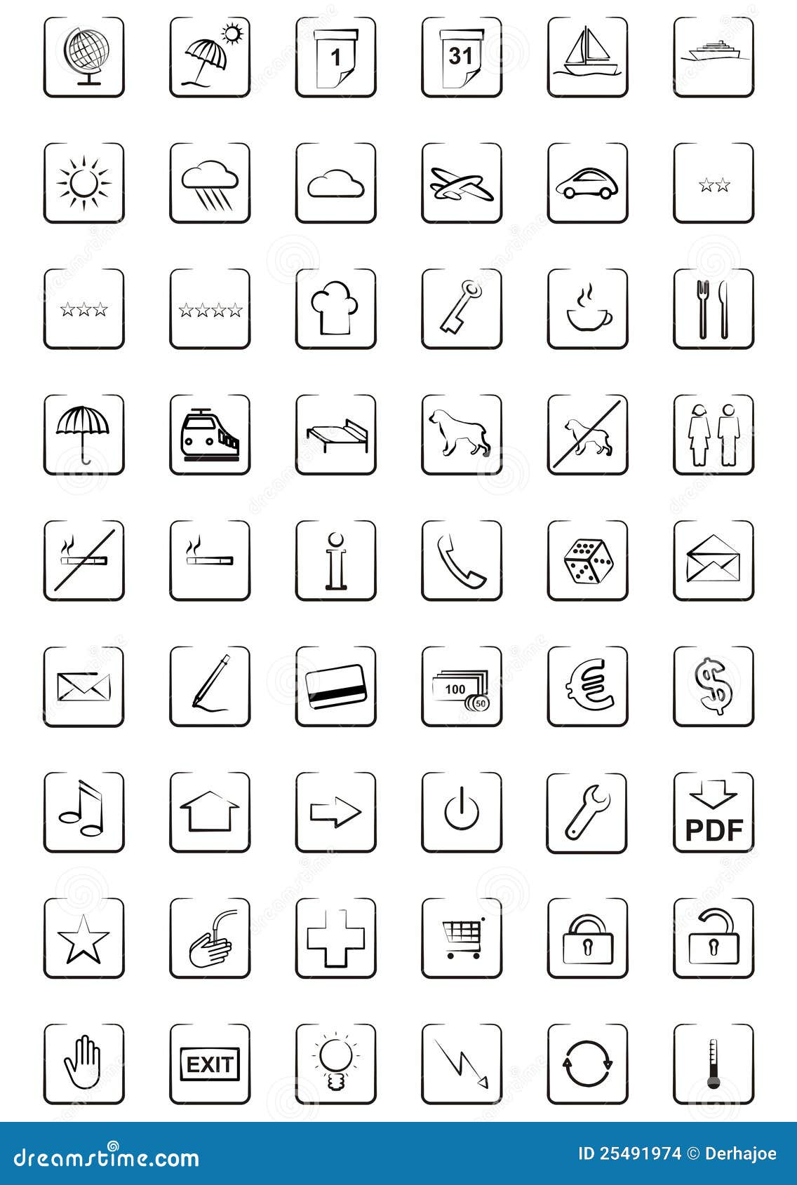 Restaurant Menu Icons Symbols Stock Photos - Free & Royalty-Free Stock ...