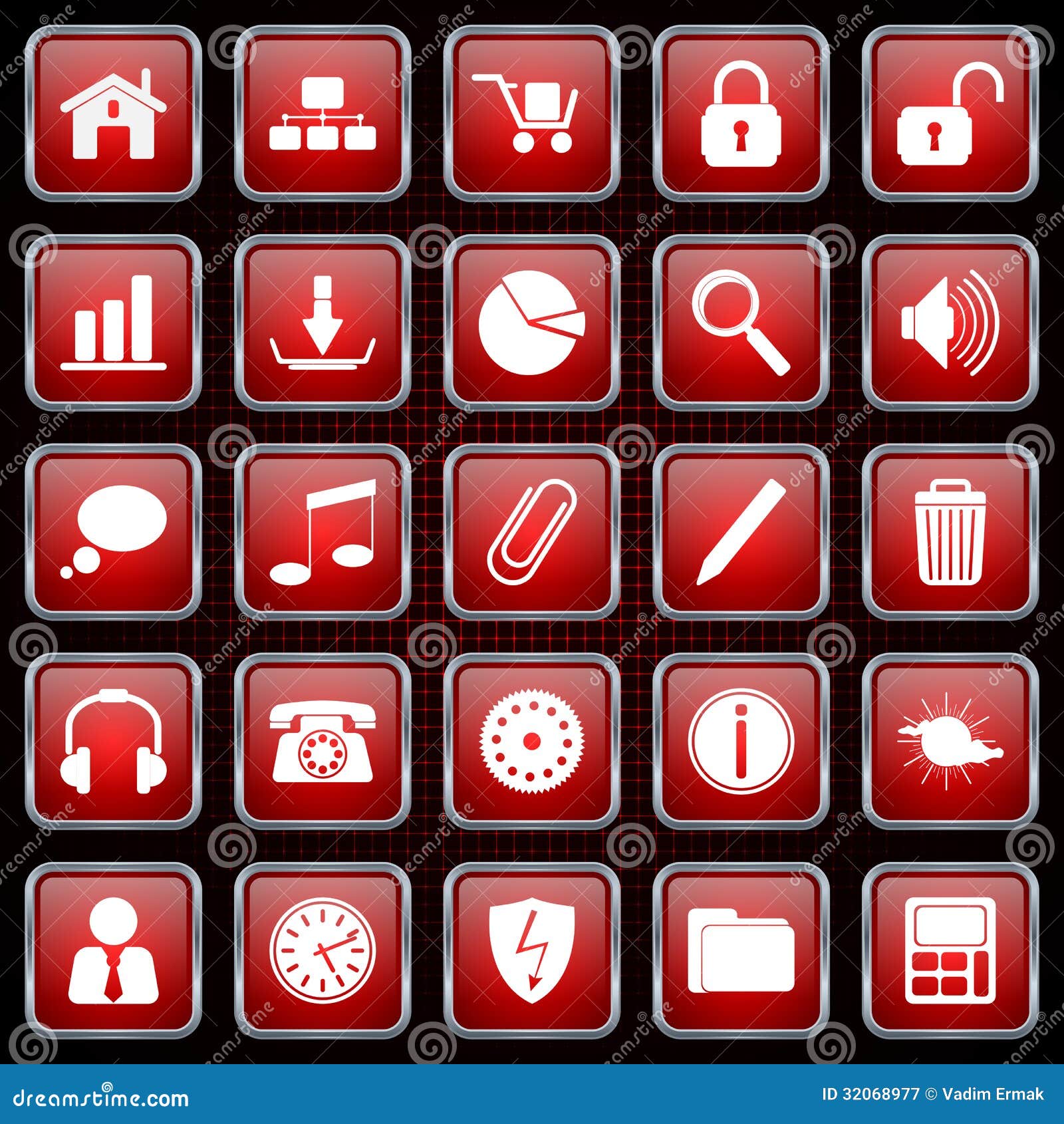 Web icons vector set stock vector. Illustration of design - 32068977