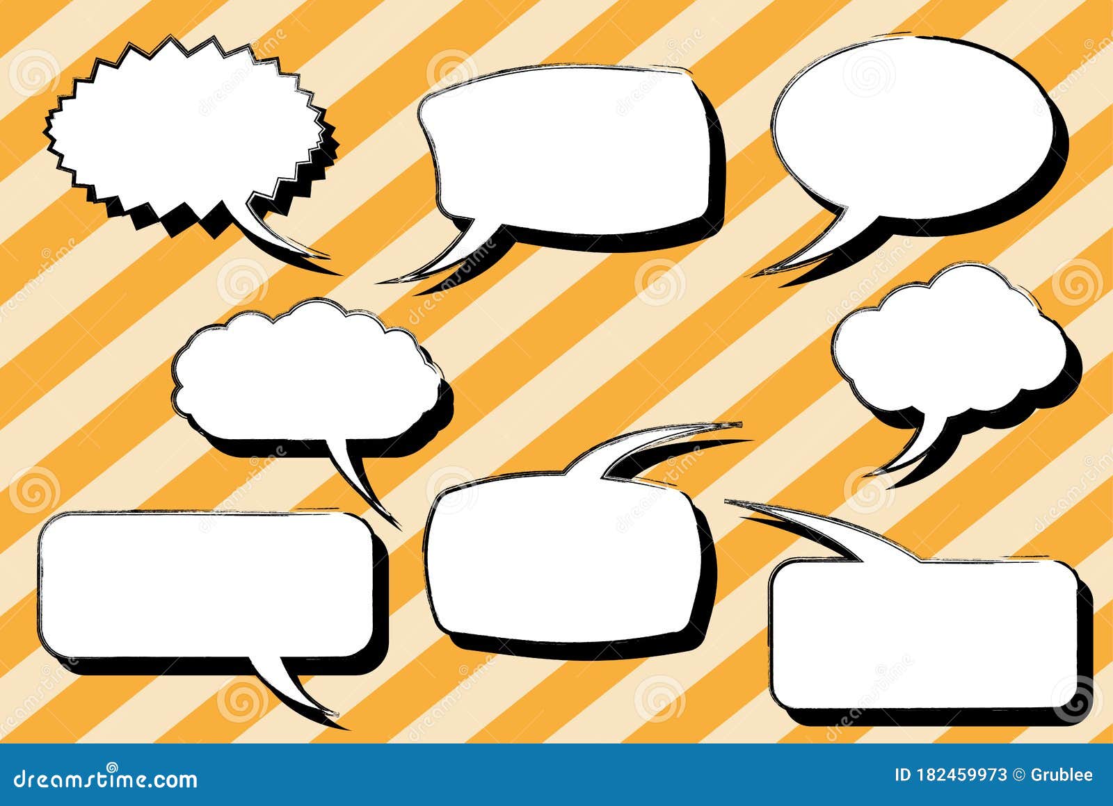 Illustrated Comic Text Bubbles Templates Stock Vector - Illustration of ...