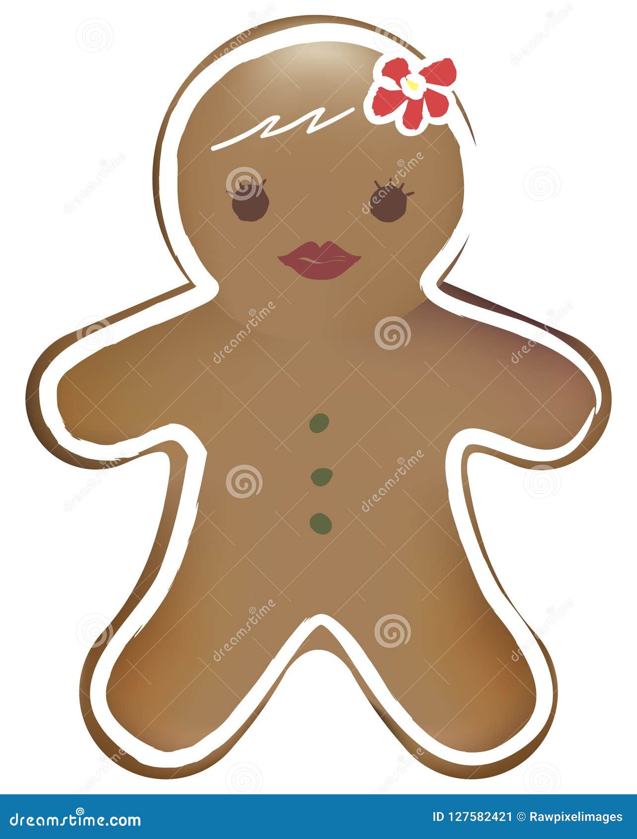 Illustration of Cute Gingerbread Cookie Stock Illustration ...