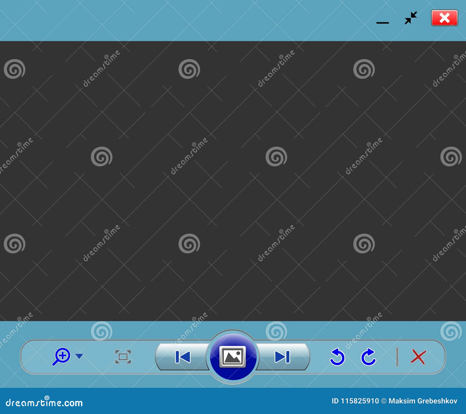 Web image viewer template stock vector. Illustration of background ...