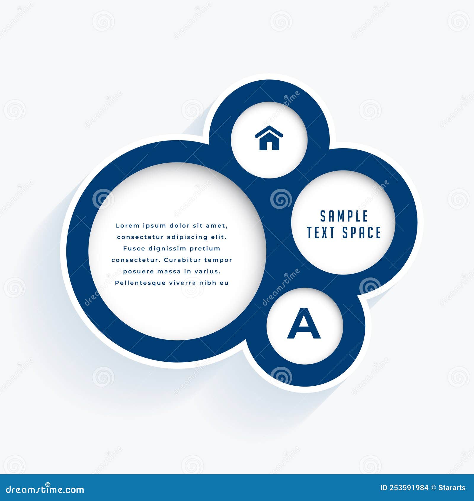 Web Infographic Banner with Circular Layout and Text Message Vector ...