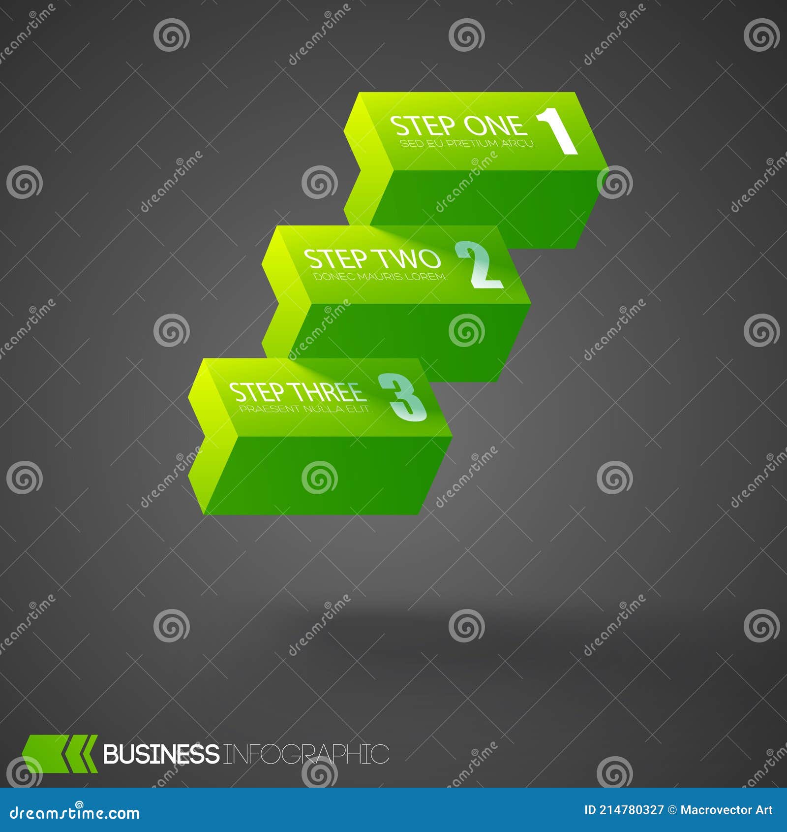 Web Infographic Design Concept with Light Green Horizontal Blocks Three ...