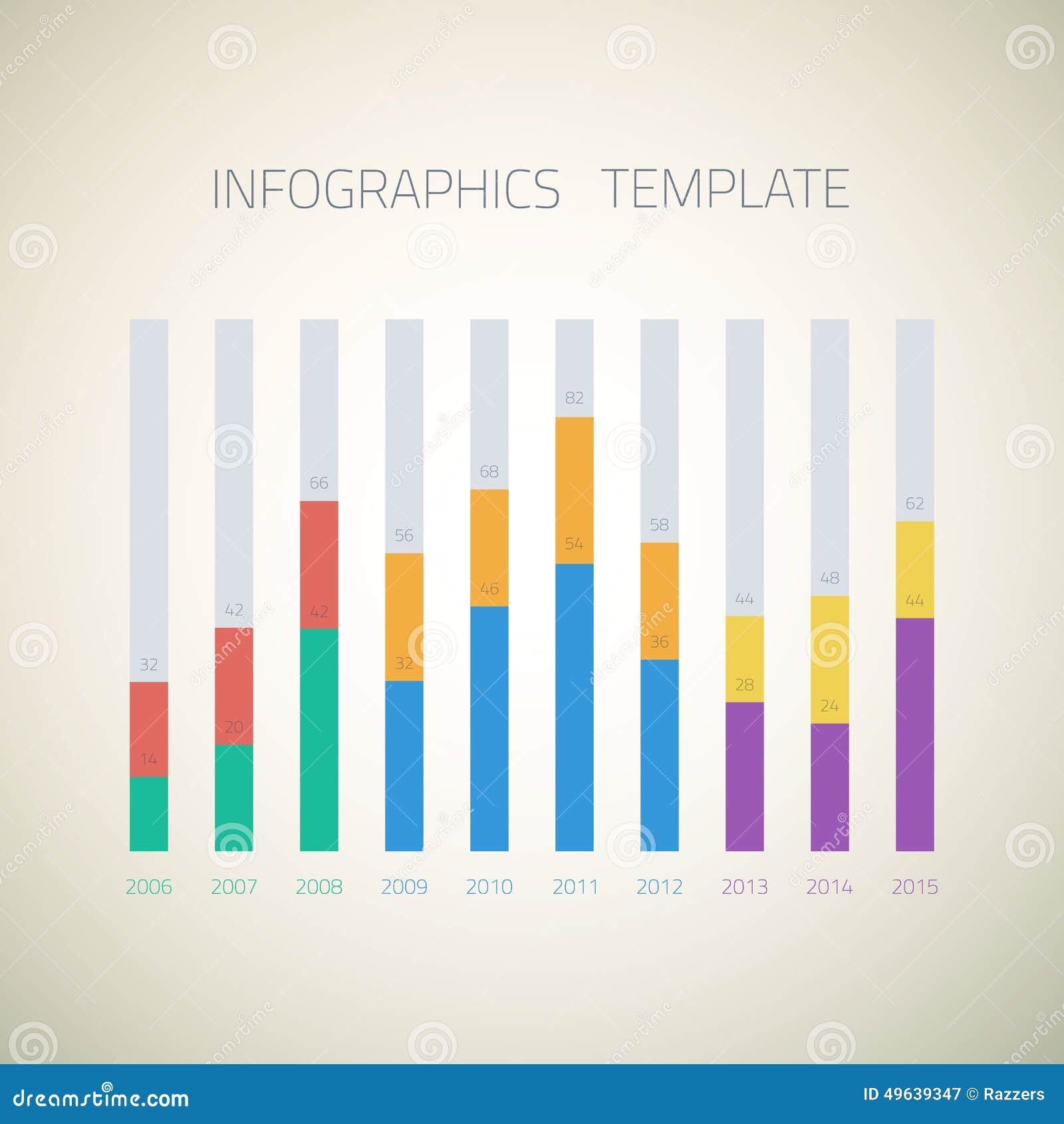Web Infographic Timeline Bar Template Layout Could Stock Vector ...