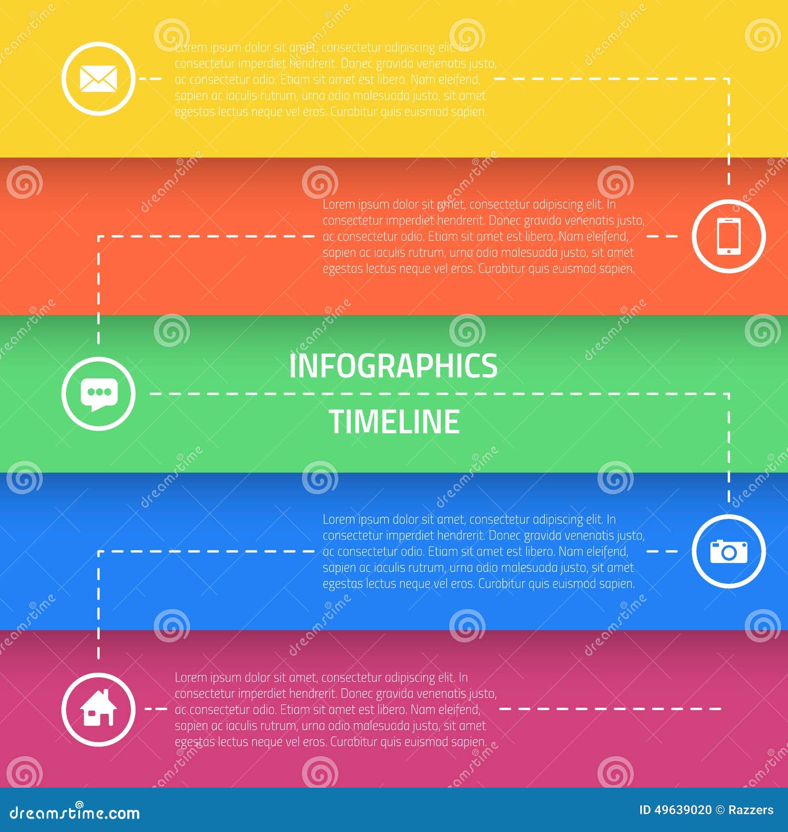 Web Infographic Timeline Template Layout with Stock Vector ...