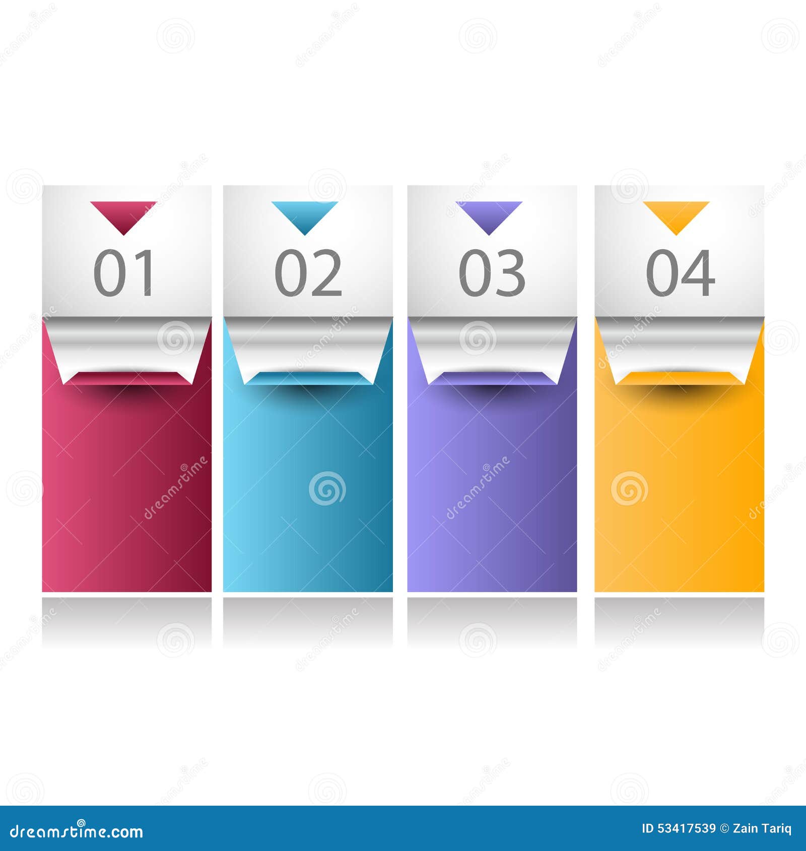 Web Infographics Banner with Number Options Stock Vector - Illustration ...