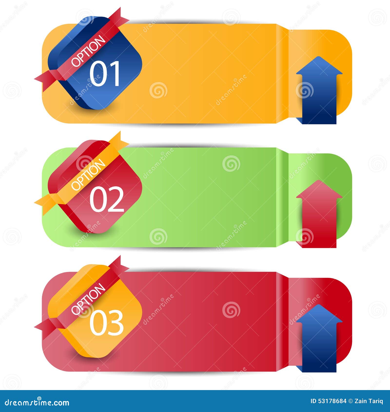 Web Infographics Banner or Tag with Number Options Stock Illustration ...
