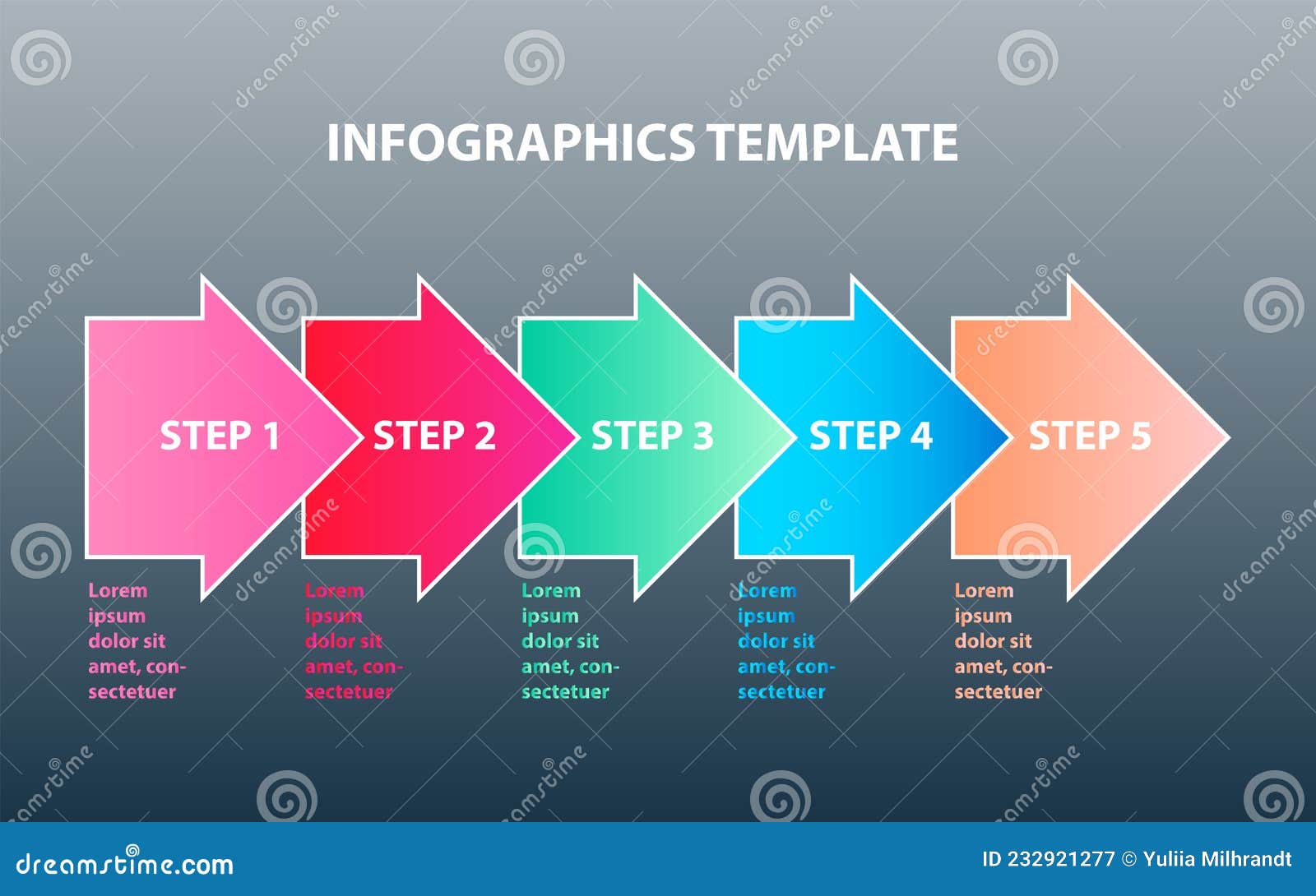 Infographics Business Presentation. Process Diagram Stock Illustration ...