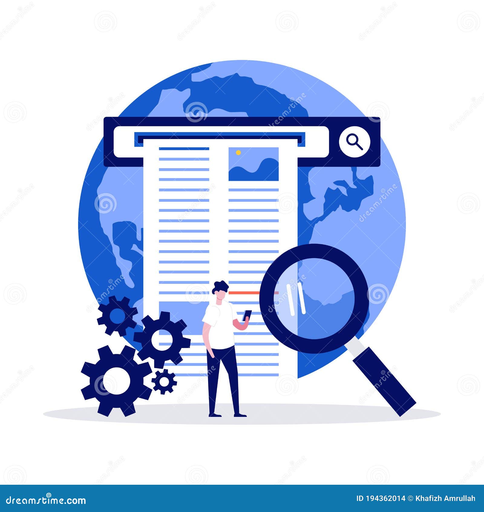 Web Information Search Concept with Character Using Magnifier To Find ...