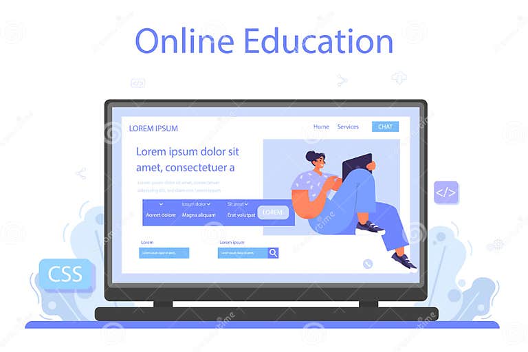 Web Integration Online Service or Platform. Website Layout Converting Stock Vector ...