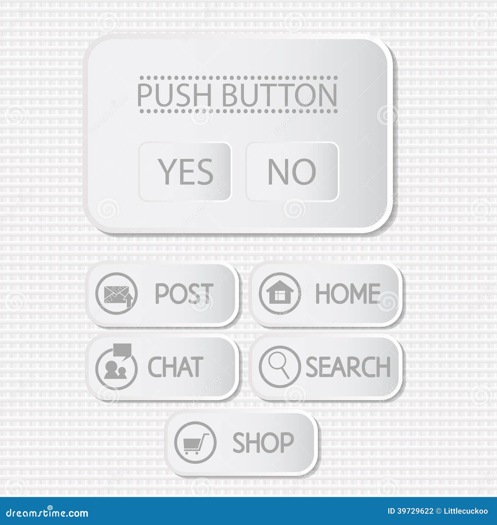 Web Interface with Button. Menu Template Stock Illustration ...