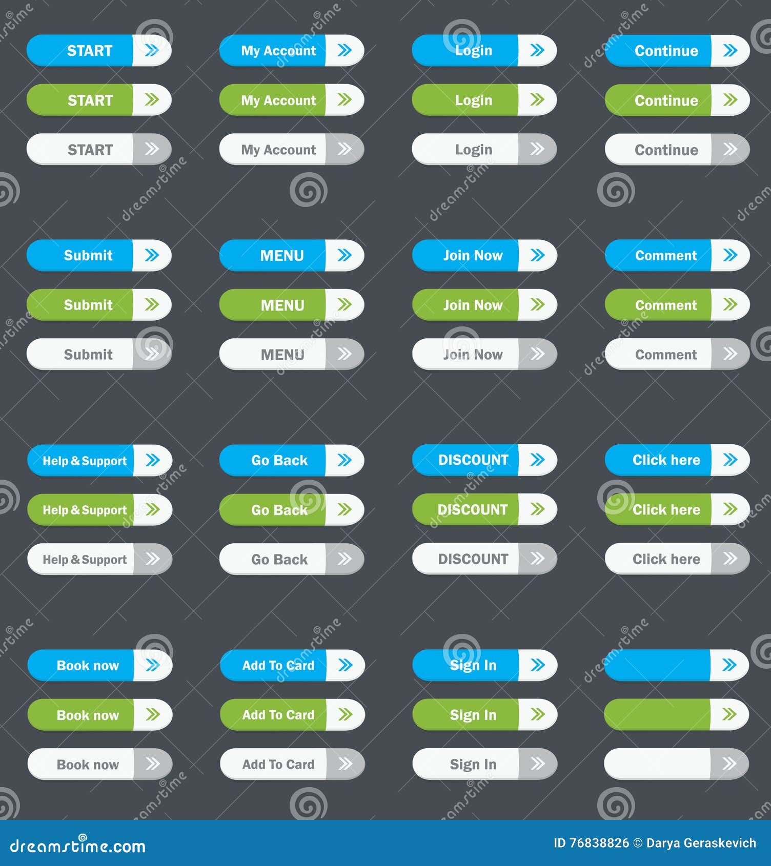 Web interface buttons. stock vector. Illustration of cocktail - 76838826