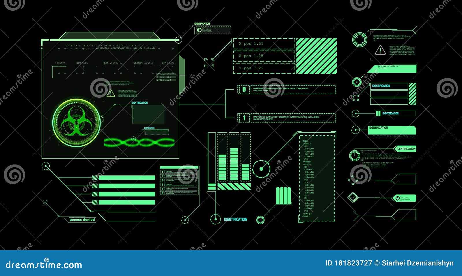 Interface Elements HUD, UI, GUI. Vector Callout Titles Set. Futuristic ...