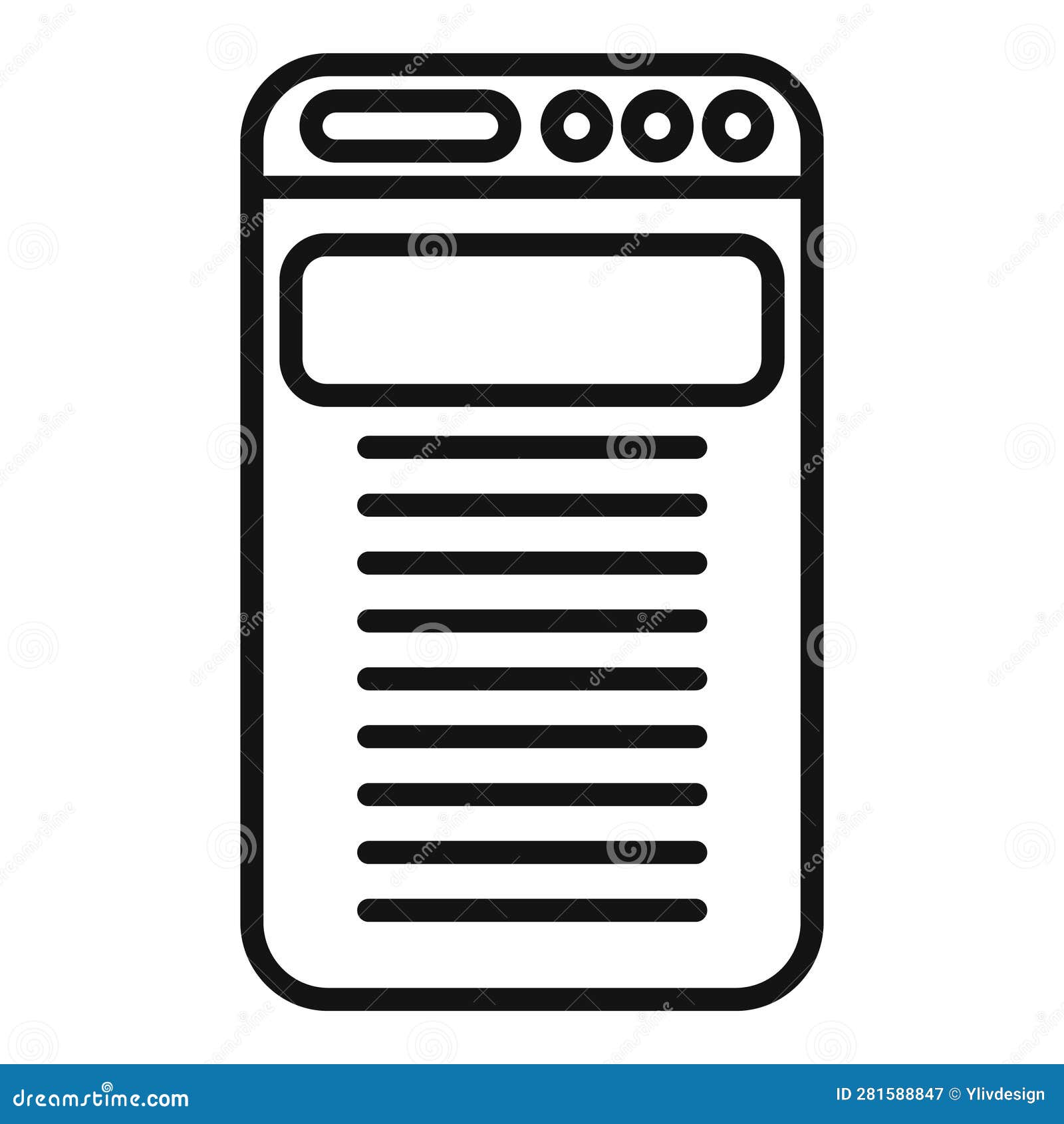 Web Interface Icon Outline Vector. Internet Address Stock Vector ...