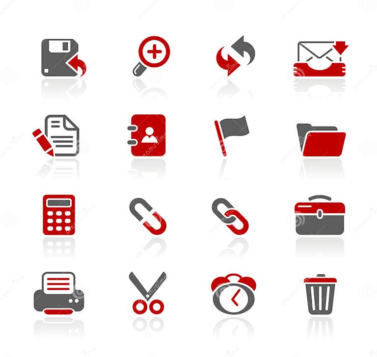 Web Interface Icons // Redico Series Stock Vector - Illustration of ...