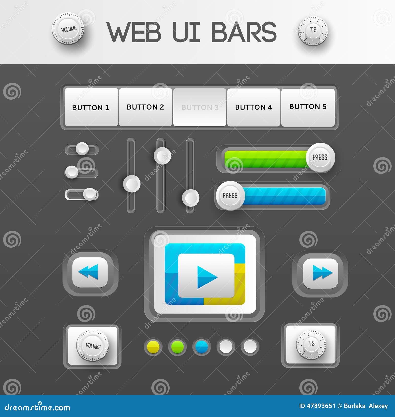Web Interface Ui Elements. Vector Illustration Stock Vector ...