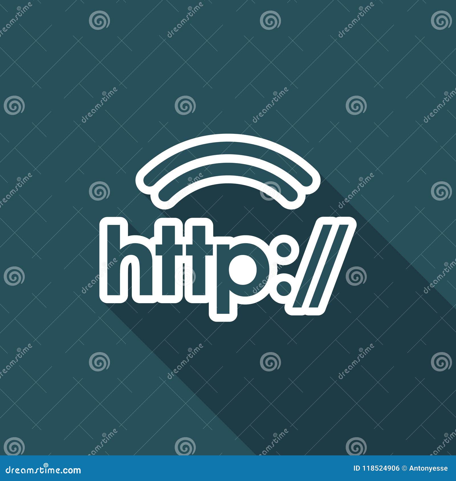 Web Internet Connection - Http - Minimal Vector Icon Stock Vector ...