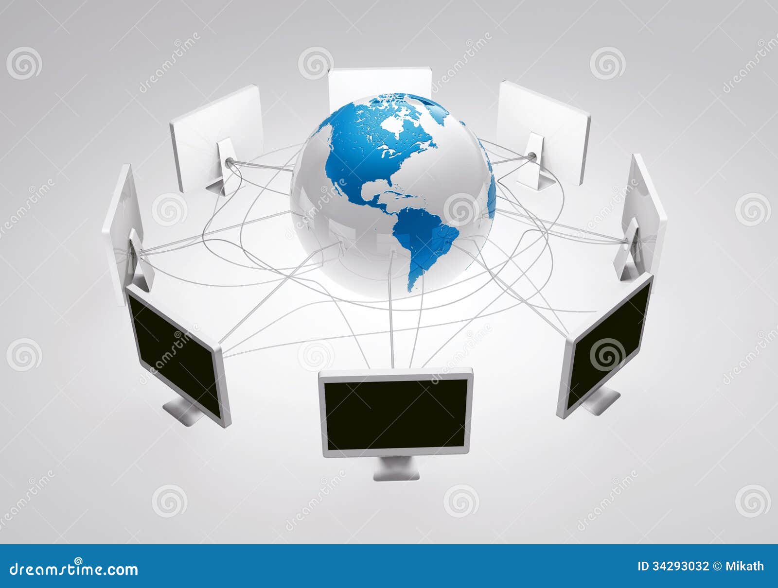 Web Internet Connects People Around the World Stock Illustration ...