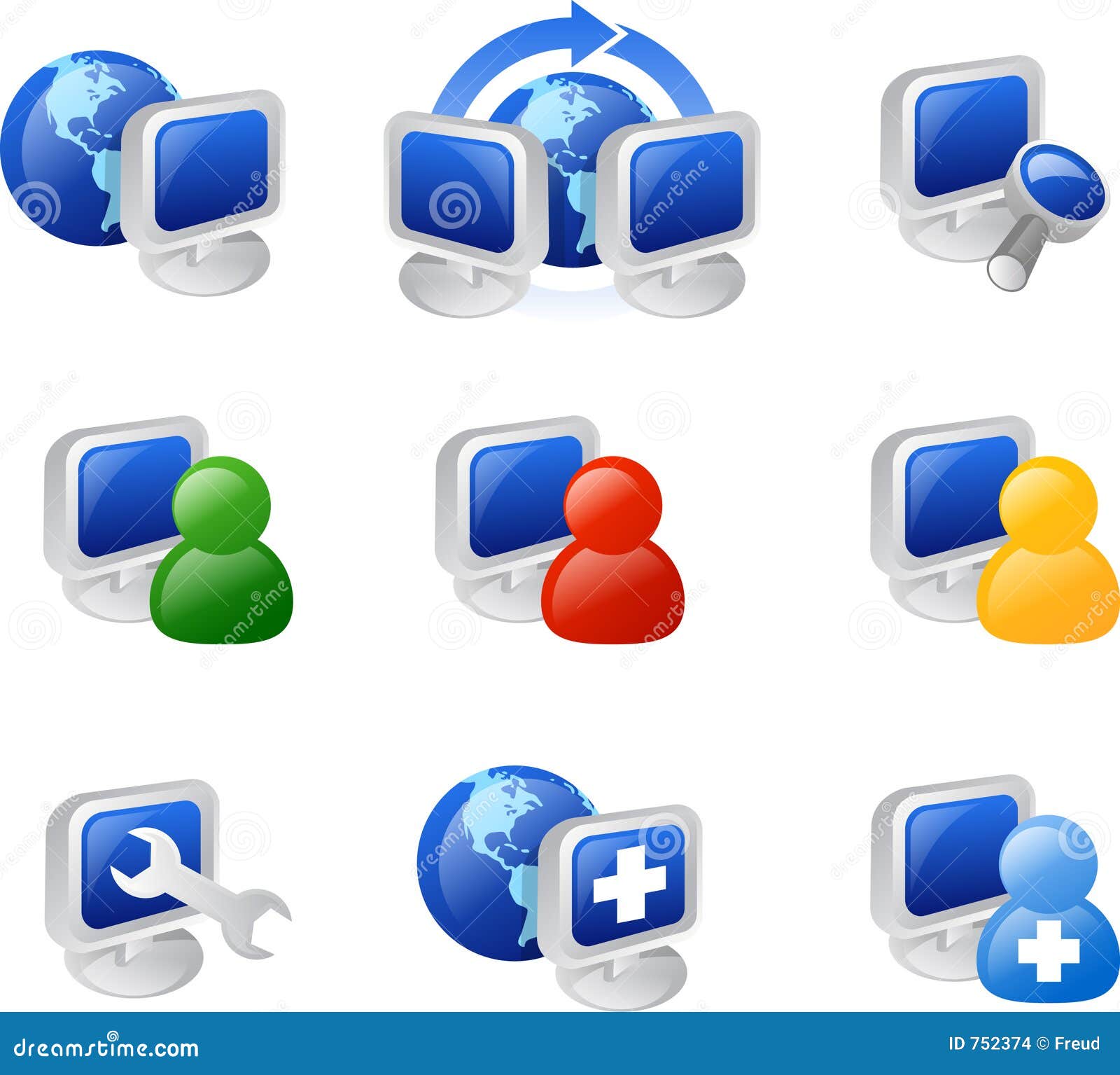 Web and internet icon stock illustration. Illustration of computer - 752374