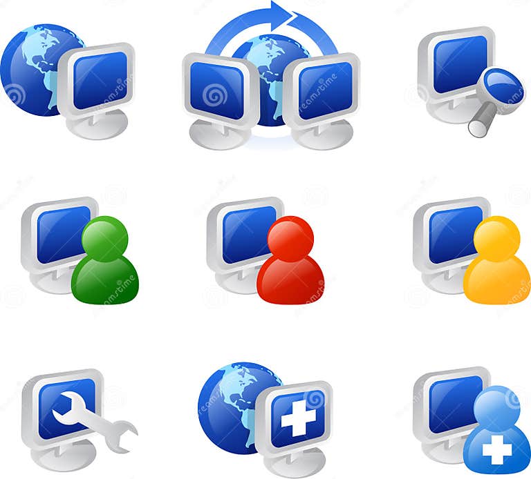 Web and internet icon stock illustration. Illustration of computer - 752374