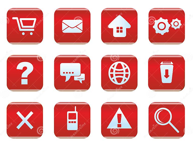 Web and internet icon set stock vector. Illustration of button - 36068749