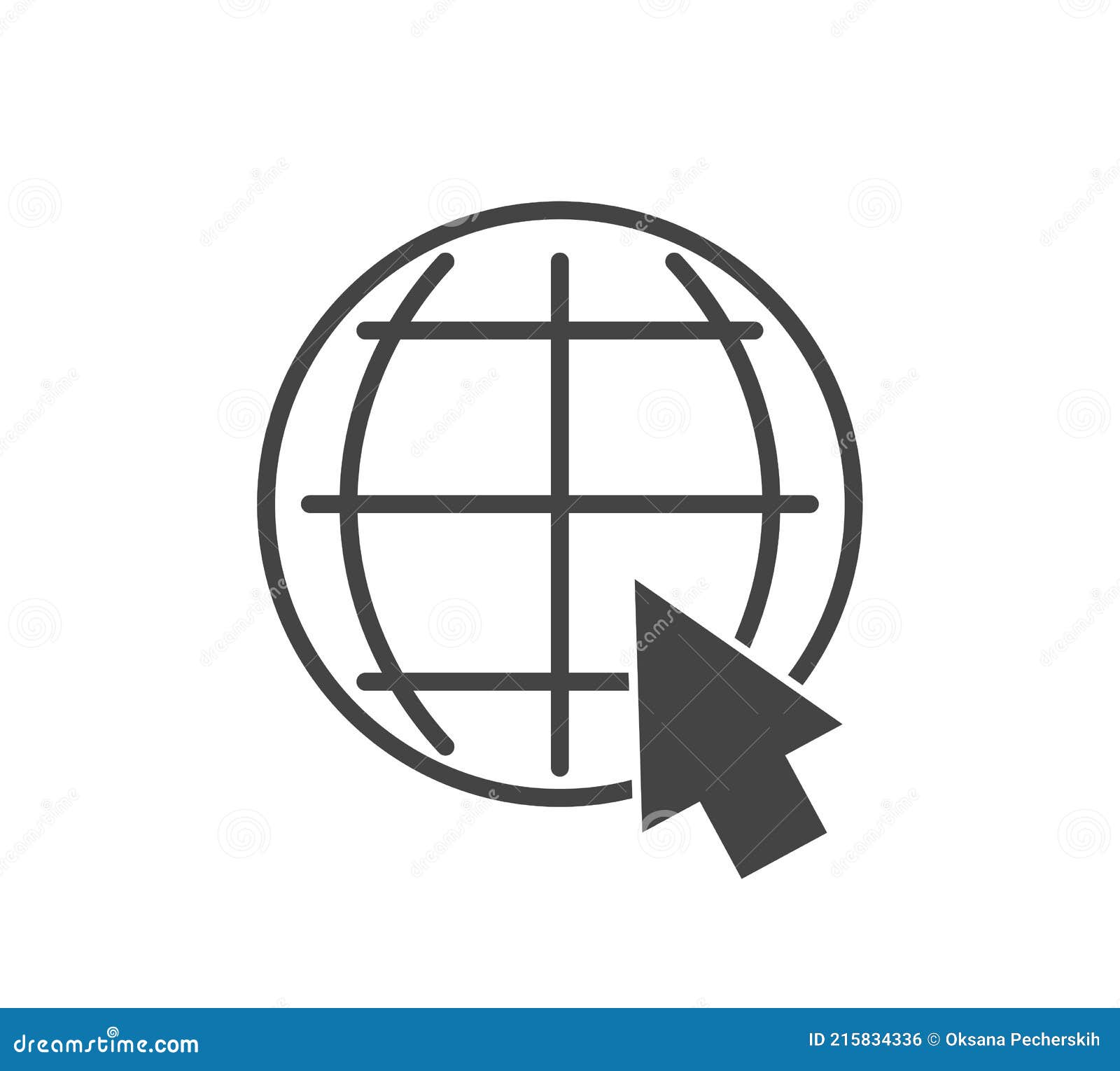 Web Internet Icon on White Isolated Background Stock Vector ...