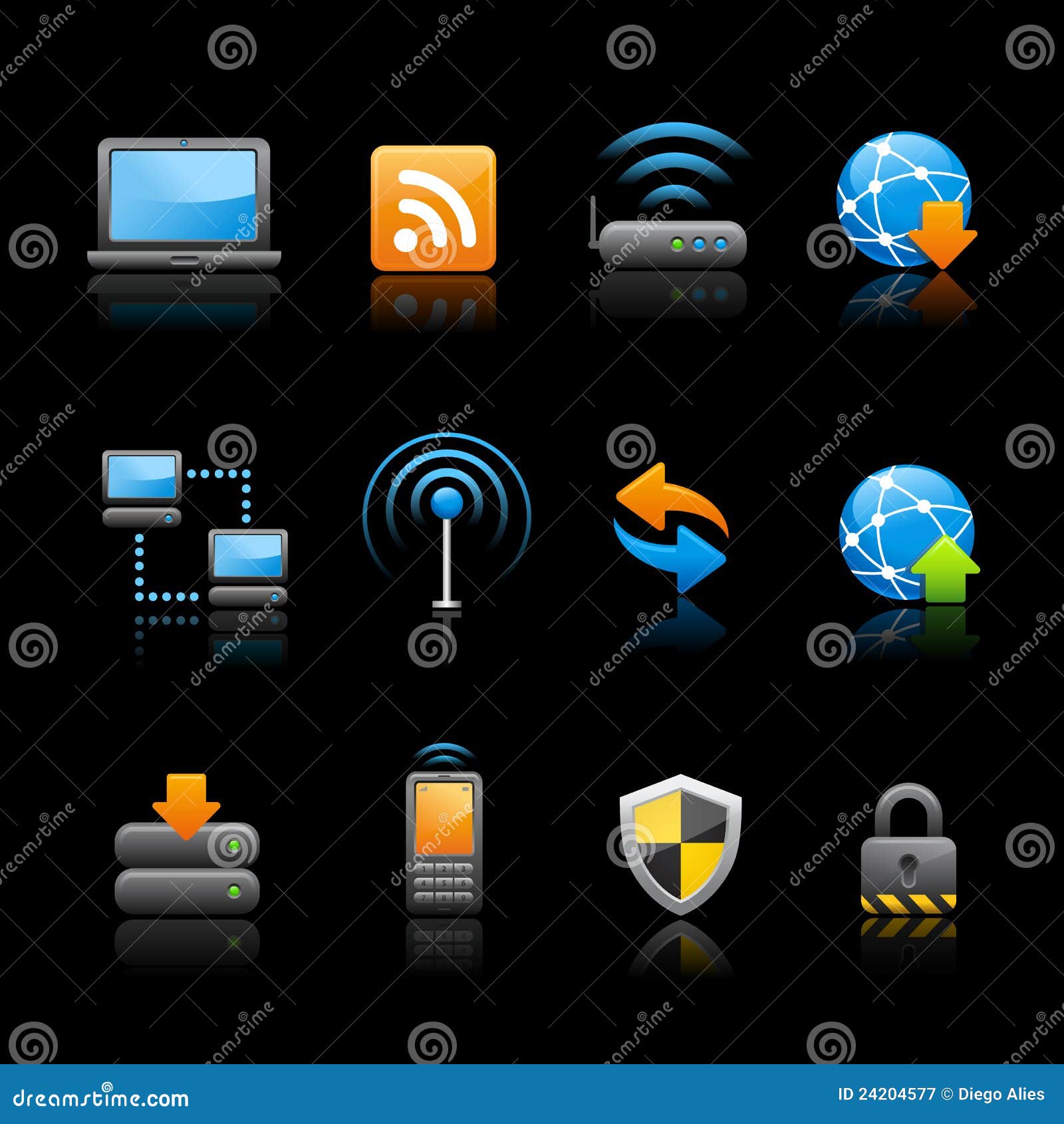 Web & Internet Icons - Connectivity // Black Stock Vector ...