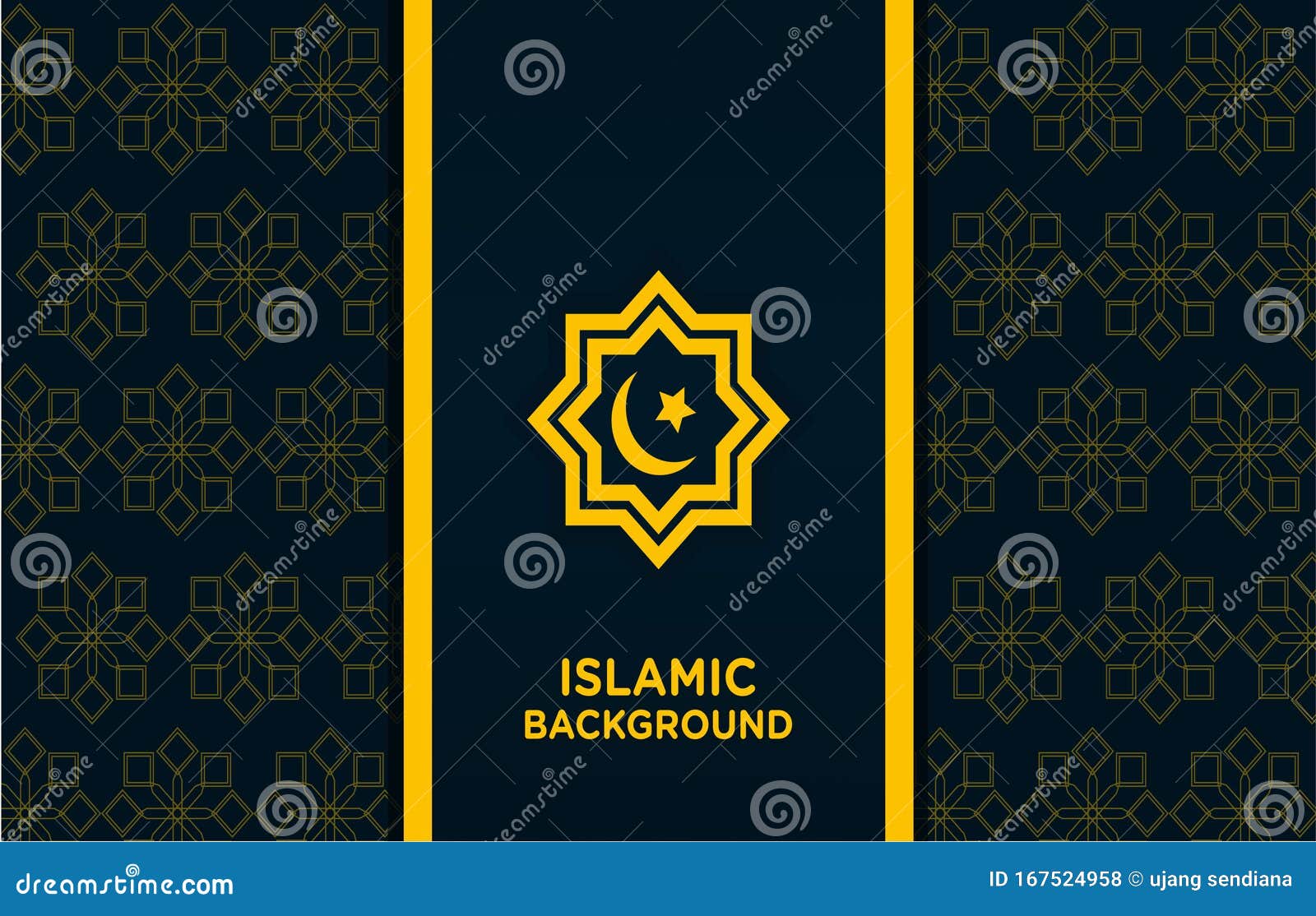 Islamic Backgroun Islamic Background Ramdhan Theme With Blue And Gold ...
